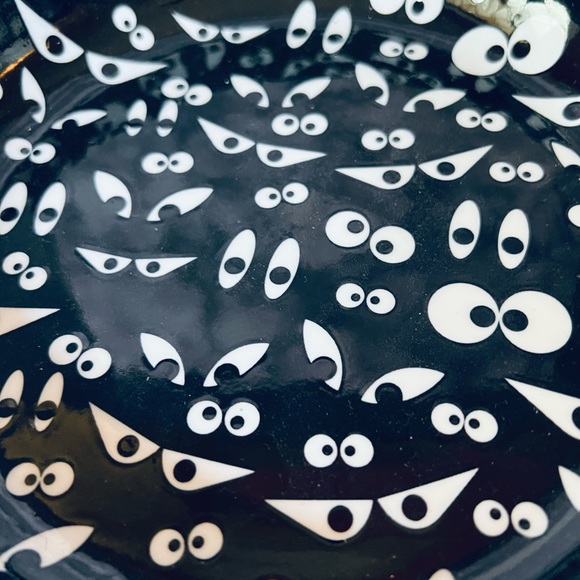 halloween bt5 | Holiday | Halloween Stoneware Creepy Eyes Bowl Black ...